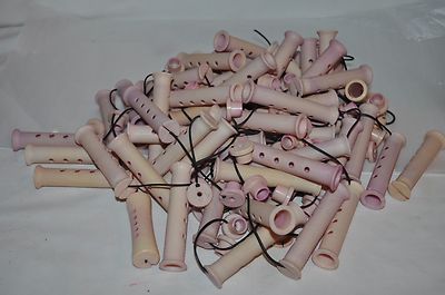 60+ rubber end LIGHT PINK Perm Rods curlers ROLLERS 2 SIZES | eBay
