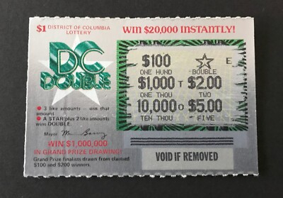 DC Double, DC Instant Lottery Ticket issued 1982, no cash value, RARE ...