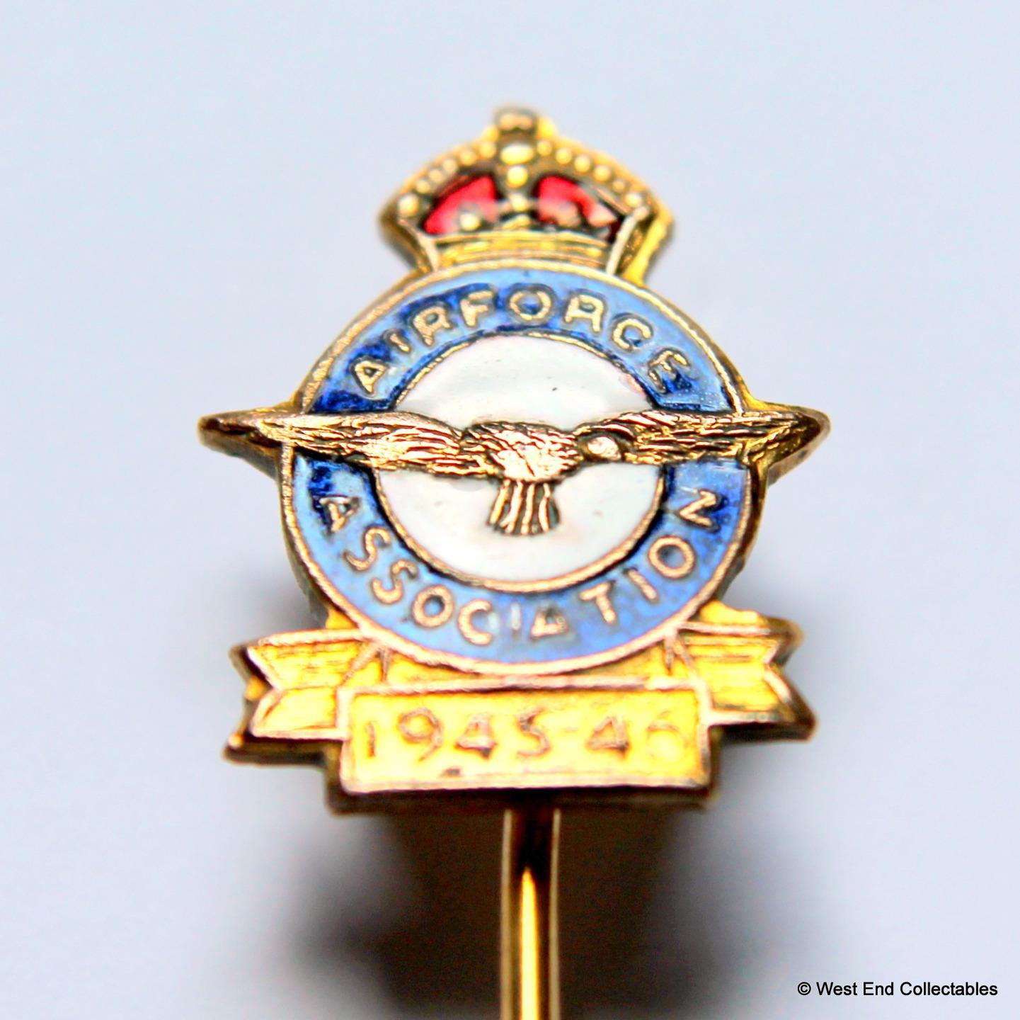 1945-46 WW2 Air Force Association Stick Brooch Badge - Royal Air Force ...