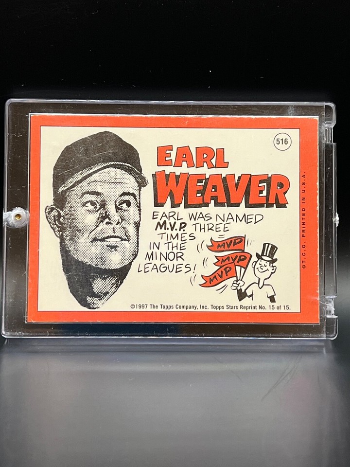 1997 Topps Archives Certified Autographs Earl Weaver Card #15 of 15 | eBay