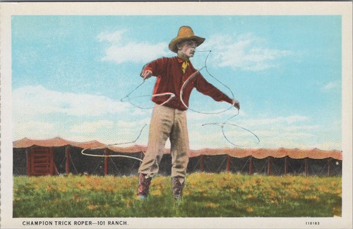 Champion Trick Roper Miller Bros 101 Ranch Oklahoma Postcard | eBay