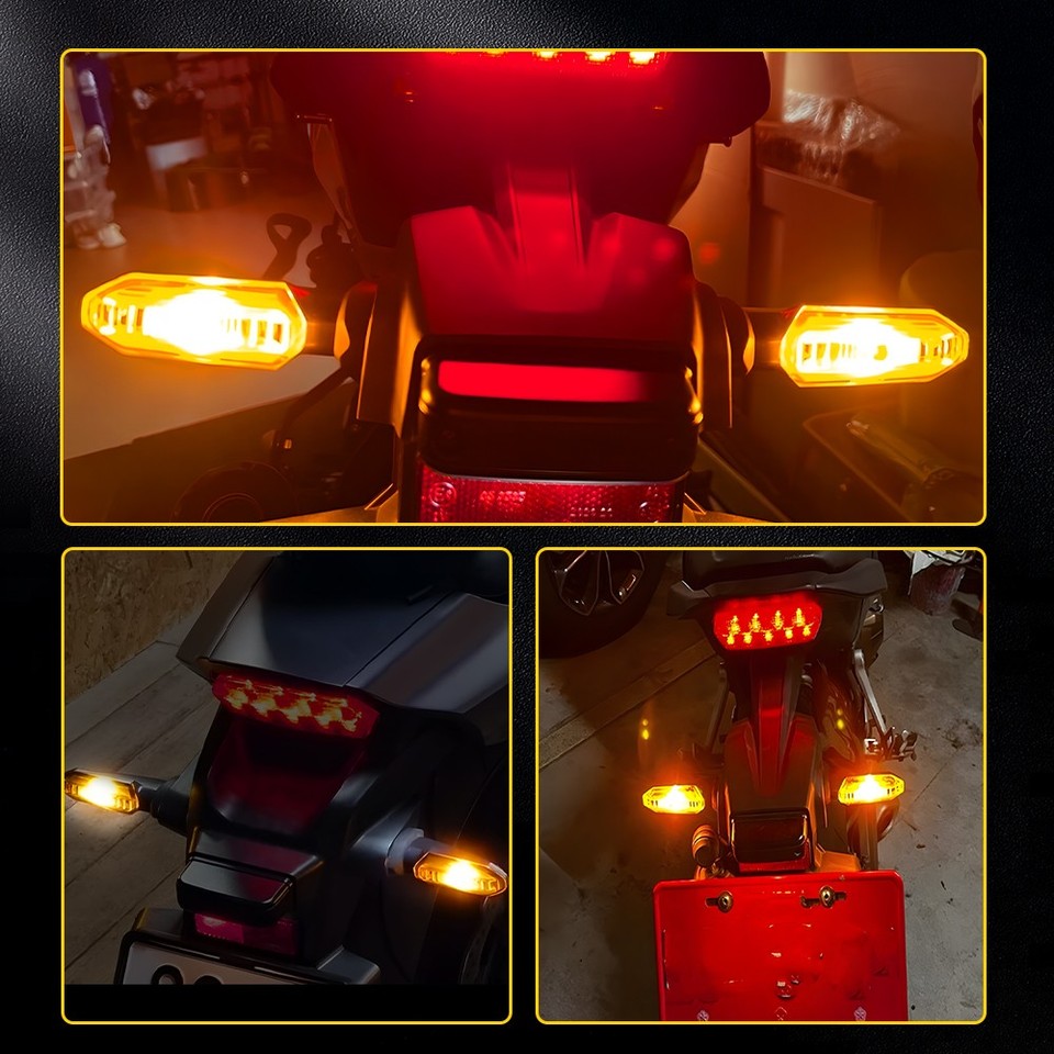 1 Pair Amber LED Turn Signal Lights For HONDA CBR500R CBR400R CBR650F ...