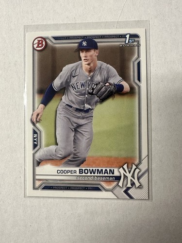 Cooper Bowman RC 2021 Bowman Draft #BD87 1st Bowman Rookie Yankees | eBay