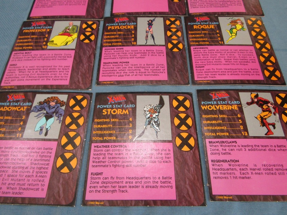 The Uncanny X-Men Alert Adventure Game 1992 Replacement Fullset Power ...
