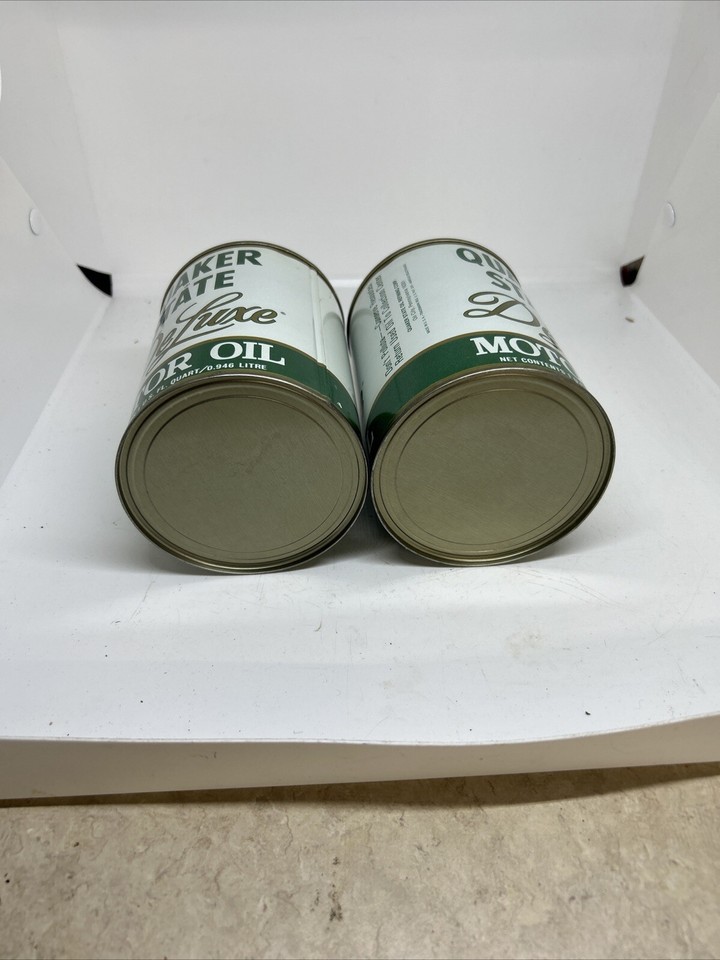 vintage Quaker State DeLuxe quart oil cans Lot Of 2 | eBay