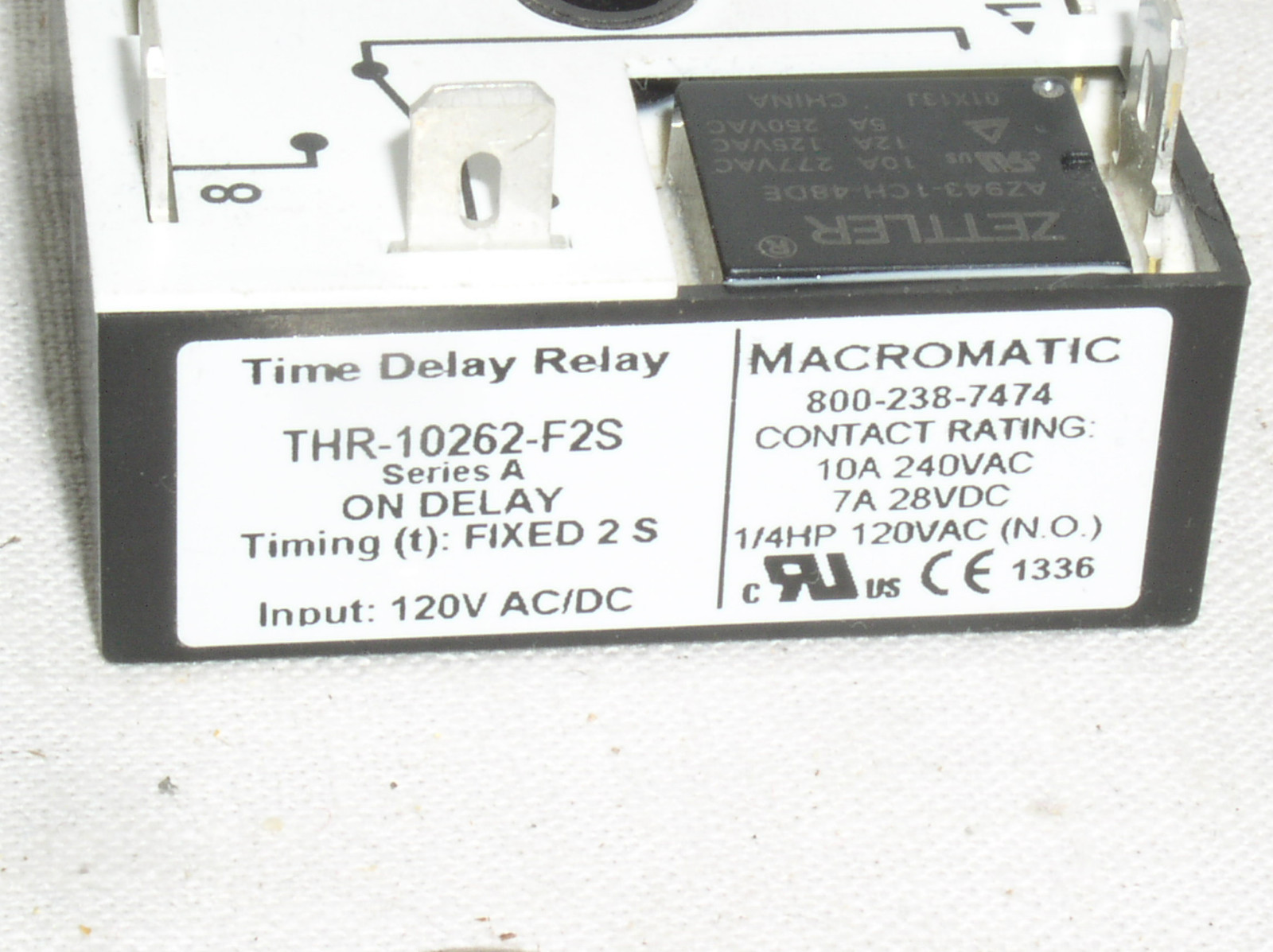 Macromatic Thr-10262-f2s Fixed 2 Second Time Delay Isolated Relay Timer ...