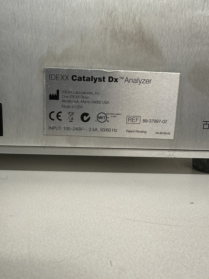 Idexx Catalyst DX Vet Blood Analyzer 89-37997-02 Laboratory Testing ...