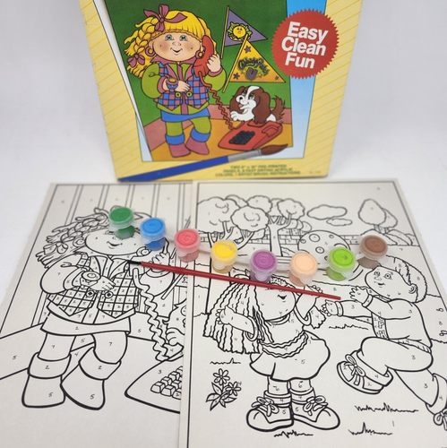 VINTAGE 1990 ROSEART CABBAGE PATCH KIDS QUICK DRY PAINT BY NUMBER NEW ...