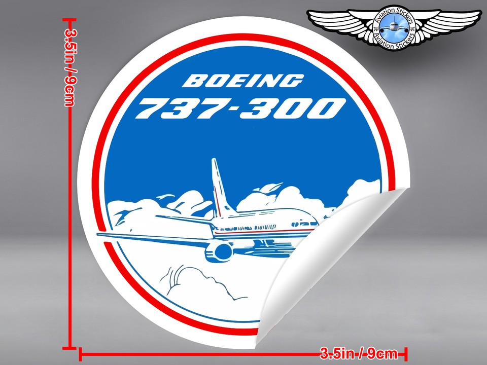 BOEING 737-300 B737 737 300 VINTAGE LOOKING DECAL / STICKER | eBay