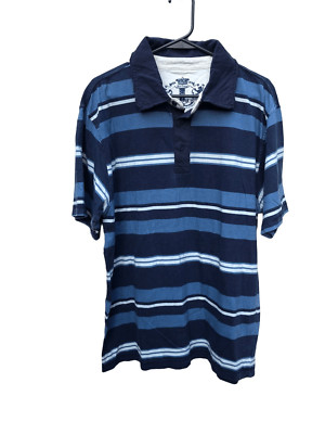 Red Camel Size Extra Large Extra Large (XL) Polo Navy and Blue Striped ...
