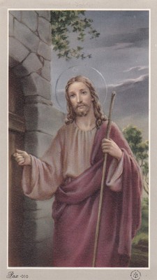 Holy Cards - Jesus Knocking