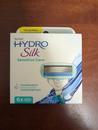 Schick Hydro Silk 5-Blade Sensitive Care Razor 6-Count Hypoallergenic ...