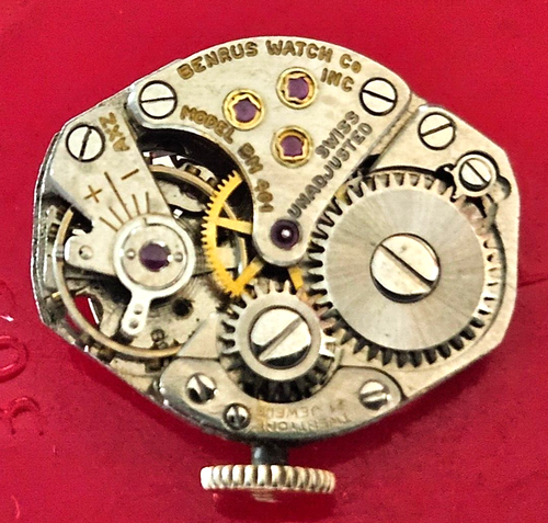 BENRUS BM401 21J SWISS WATCH MOVEMENT (BALANCE RUNS WITH ROTATION) LOT ...