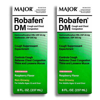 Major Robafen DM Cough Raspberry Flavor Syrup - 8 Fl Oz | Robitussin DM ...