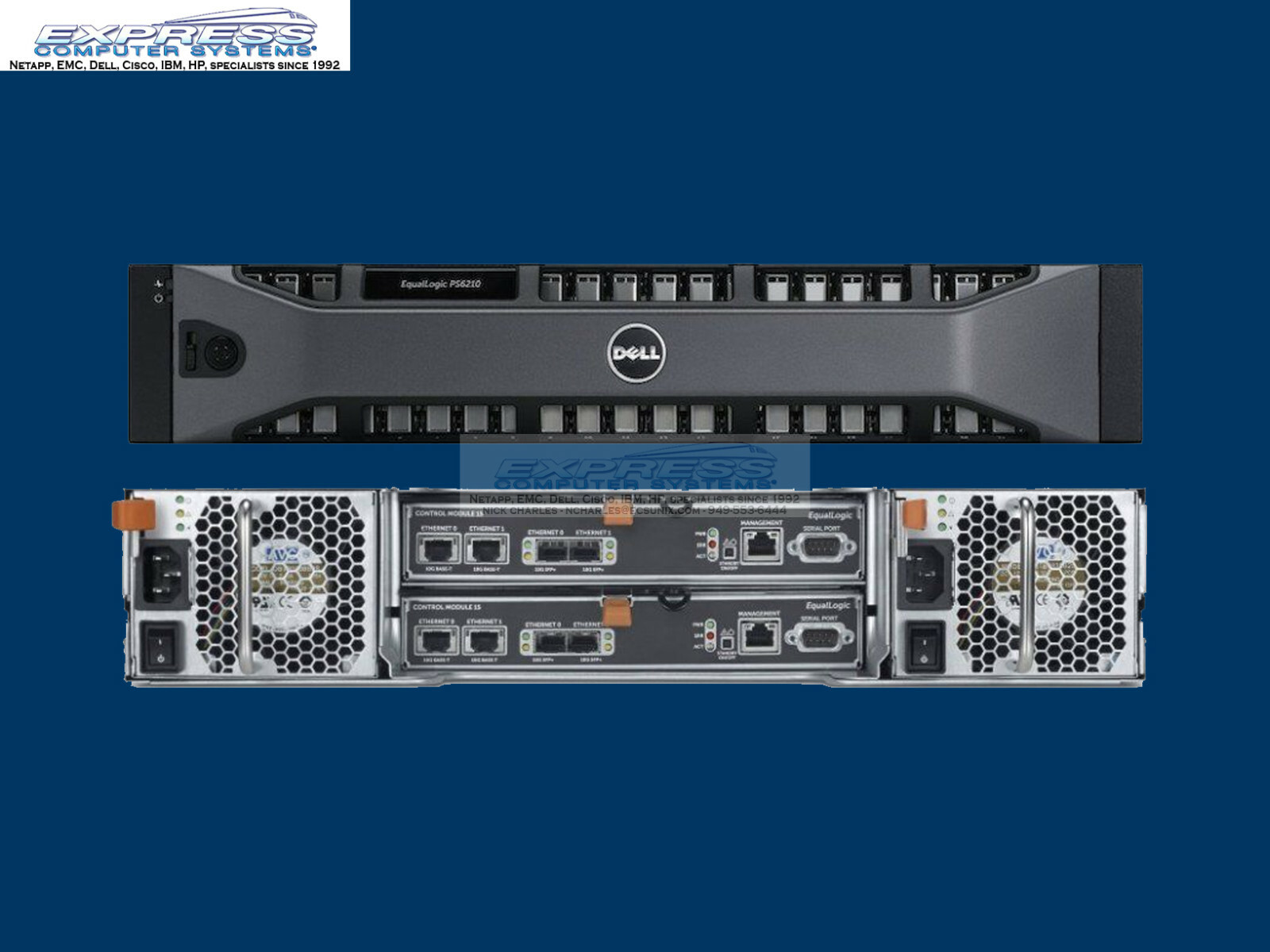 Dell EqualLogic PS6210XV SFF 24x 600GB 15K SAS 2.5" 12gbps G6C6C 10gbe ...