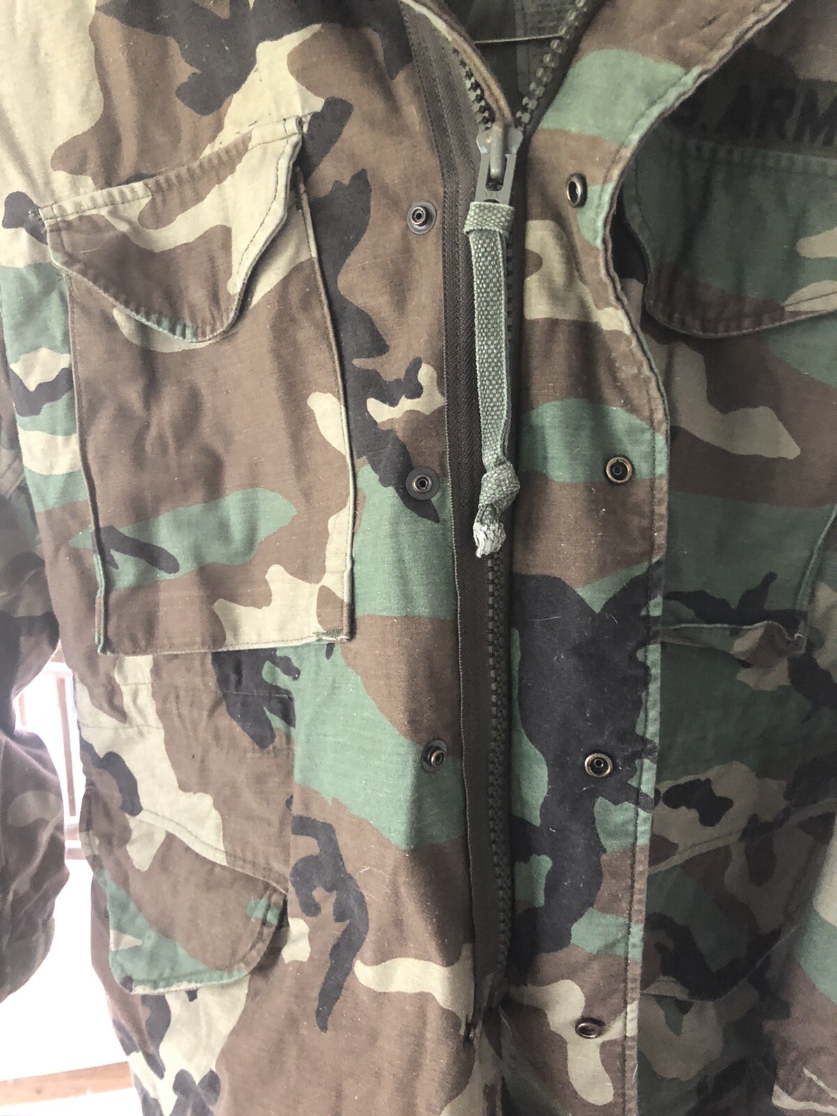 Official US ARMY Cold Weather Field Jacket w/Hood Sz … - Gem