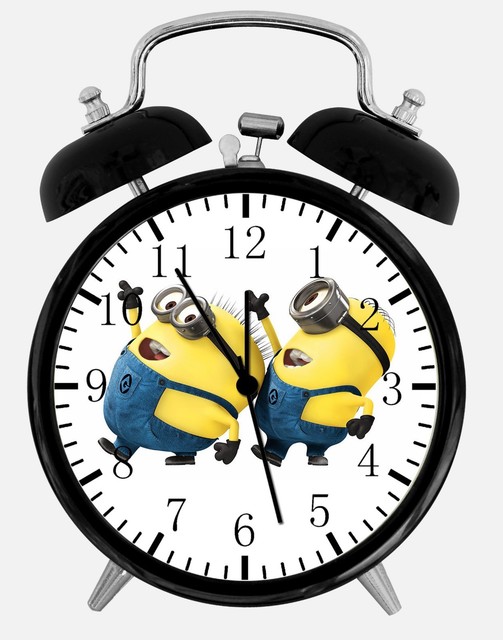 Cute Funny Minions Alarm Desk Clock 3.75" Room Office Decor E49 Be A ...
