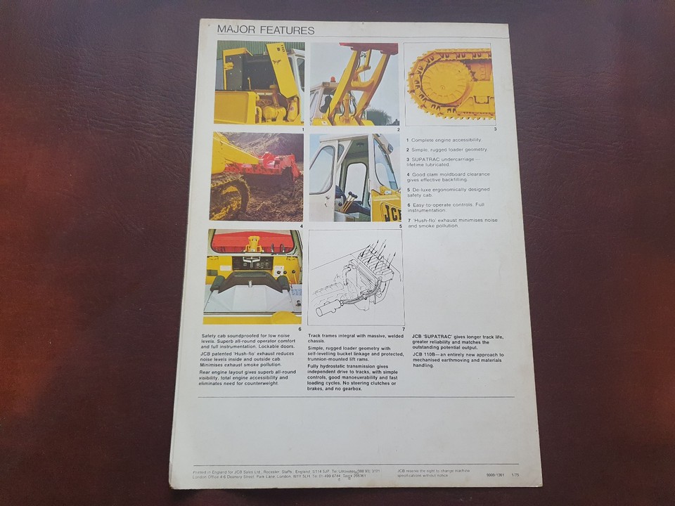 JCB 110B crawler loader 73hp power unit tractor UK market sales ...