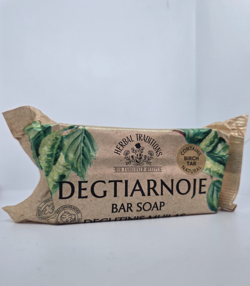 🛀HERBAL TRADITIONS 100 % Natural BIRCH TAR bar soap 🌳"DEGTIARNOJE" 140 ...