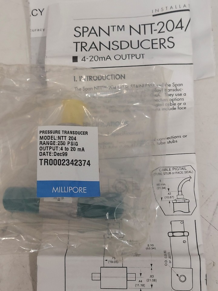 Mykrolis NTT 204 Pressure Transducer | eBay