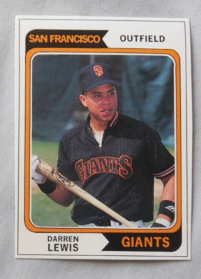 1992 SCD Multi Sport #13 Darren Lewis San Francisco Giants Baseball ...
