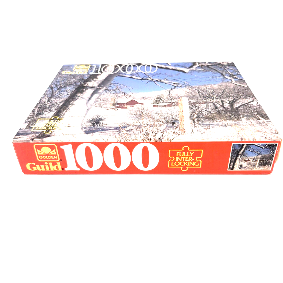 Golden Guild 1000 Piece Jigsaw Puzzle Winter Landscape Scene New ...