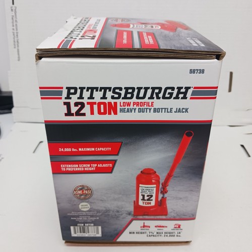 Pittsburgh Bottle Jack- 12 Ton Capacity New in Open Box 9”-18” Height ...