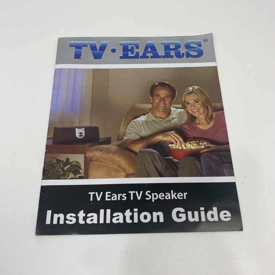 TV Ears Voice Clarifying TV Speaker & Transmitter w/ Power & Connection ...