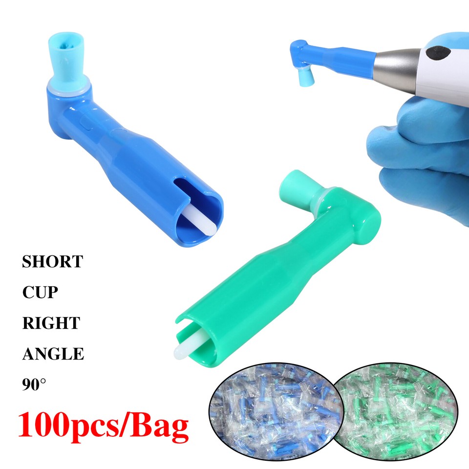 100pcs/bag dental disposable prophy angles Soft Firm short cup Latex ...