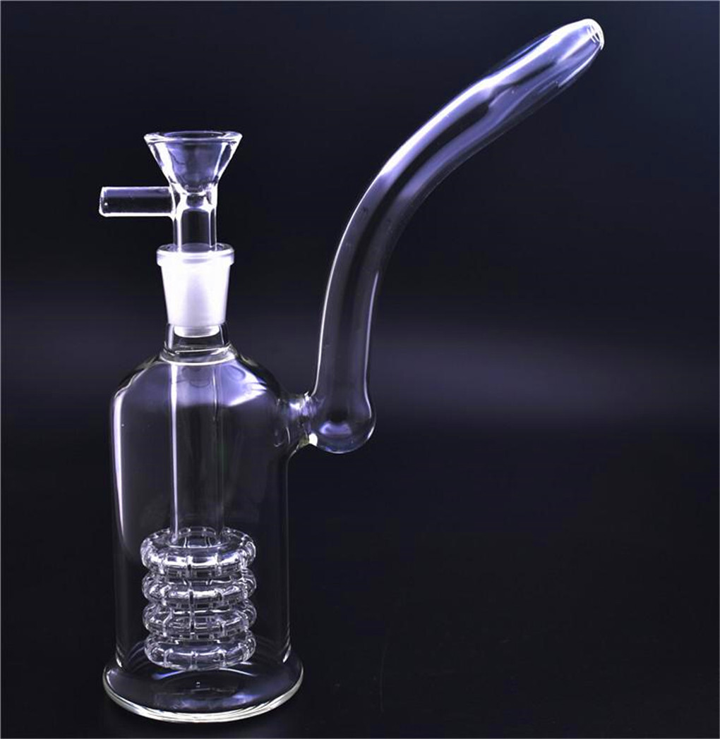 8inch Small Glass Bong Clear Glass Water Pipe Smoking Hookah Bongs with ...
