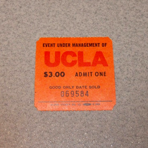 UCLA Bruins General Admission Orange Vintage Event Management Ticket ...