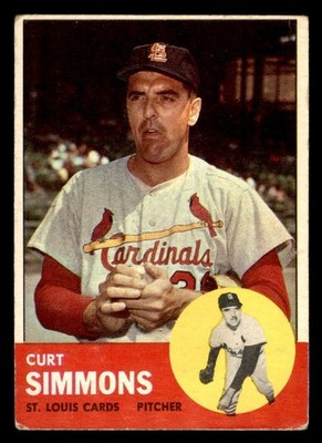 1963 Topps Baseball #22 Curt Simmons VG *g1 | eBay