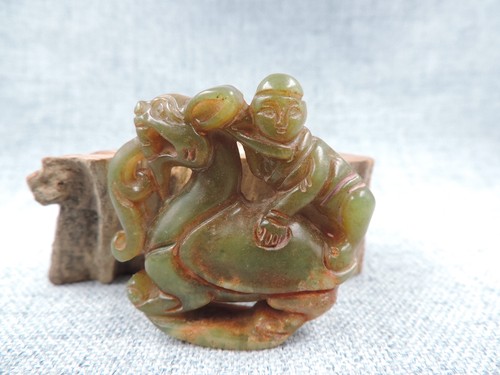 Antique Chinese Hand-carved Old Hetian Jade Horse Statue Pendants ...