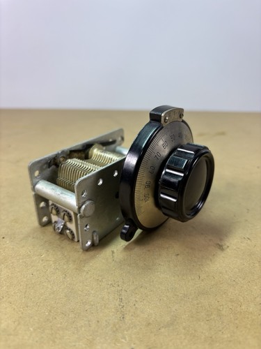 Vintage NOS R/C Company Variable Capacitor w Vernier Dial Knob for Ham ...