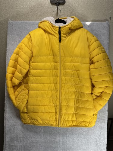 Calvin Klein Jacket Men Large Hood Puffer 7°F Warmth Sorona Aura Water Resistant | eBay