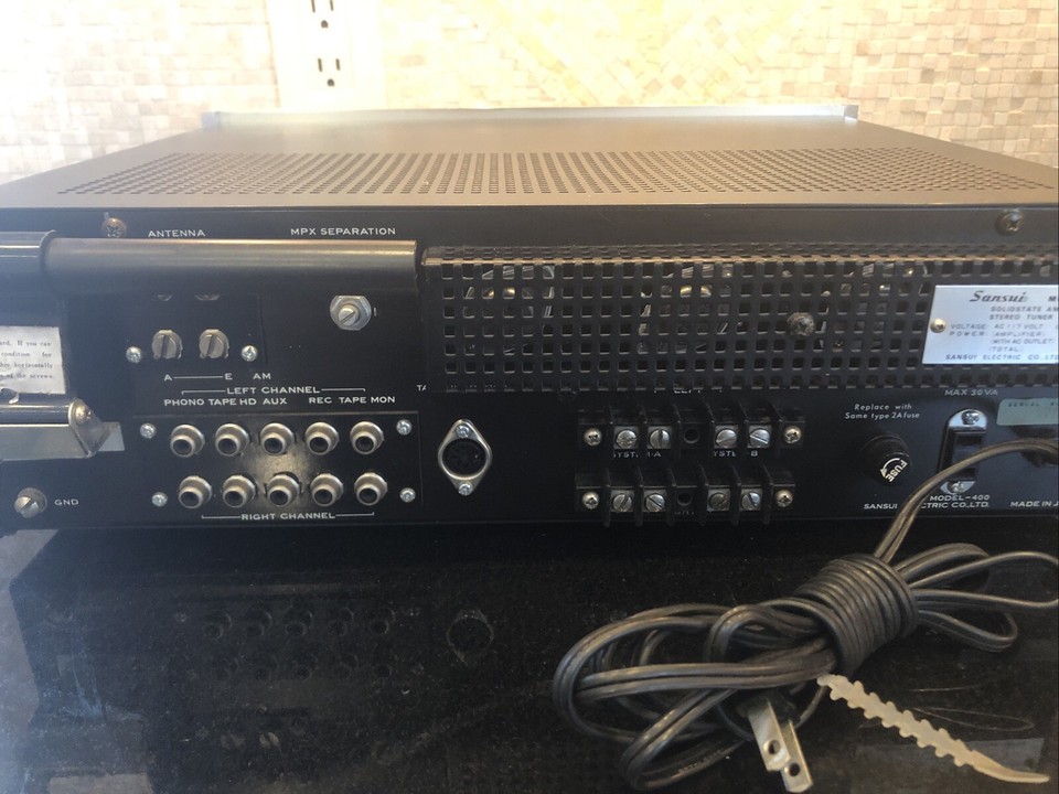 Sansui Model 400 Stereophonic Tuner Amplifier 20 WPC Perfect Working ...