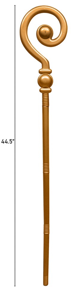 54" Adult Gold Shepherd Riddler Staff Pope Bishop Crosier Costume ...