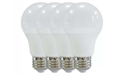4 pk LED A19 Dimmable Bulb,1052 Lumen, Daylight, Cool White Light Bulbs ...