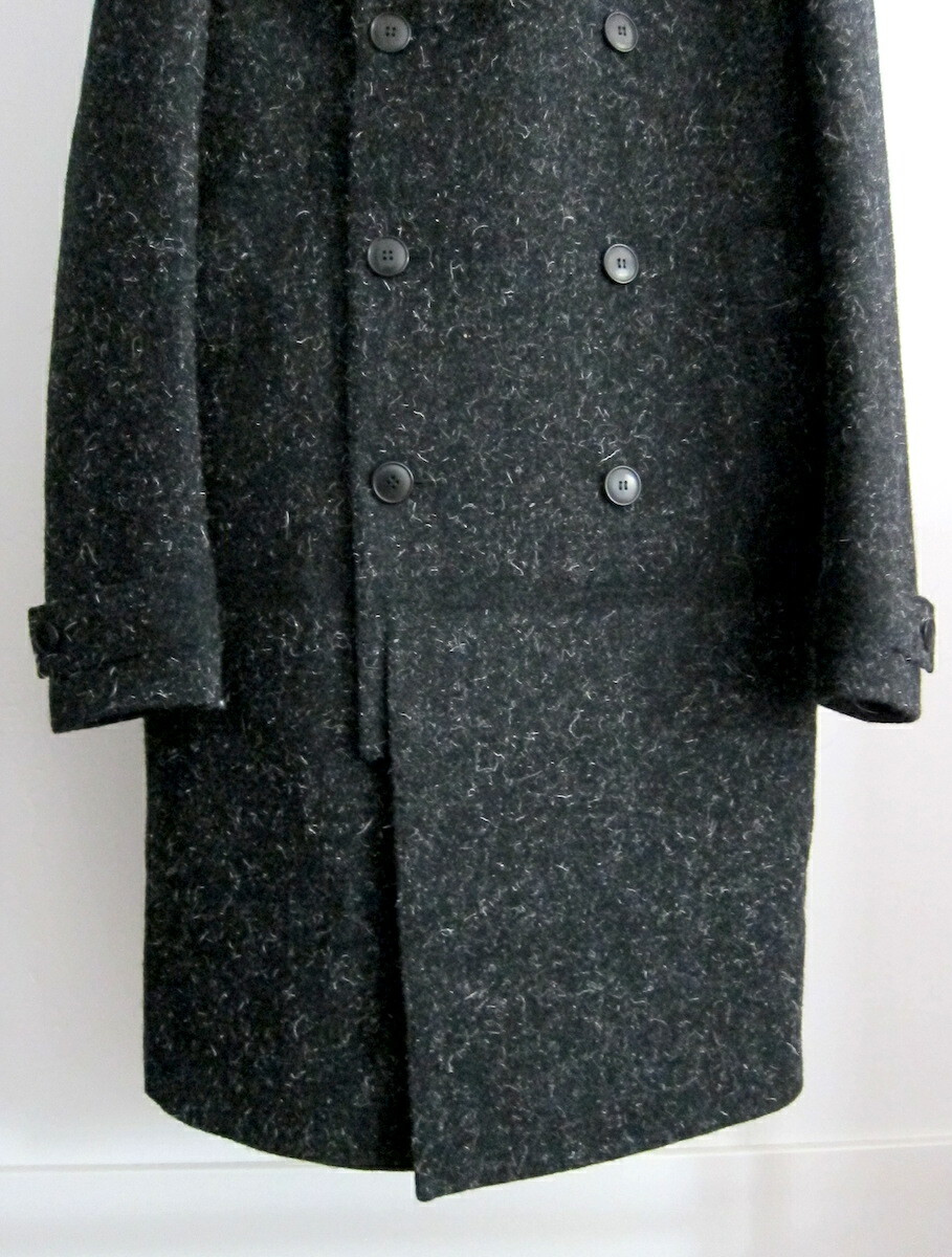 DEEPTI BARTH VULCANIZED LONG CABAN COAT POELL MA+ HARNDEN $3000 (BLACK ...