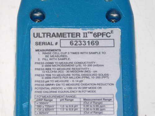 Myron L 6PFC E Ultrameter II Handheld Water Quality Test Meter ...