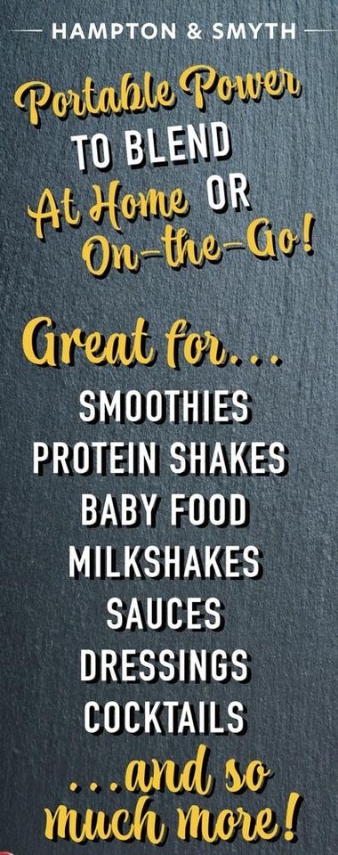 Hampton & Smyth 2000 mAh Portable Personal Blender 380ML | eBay