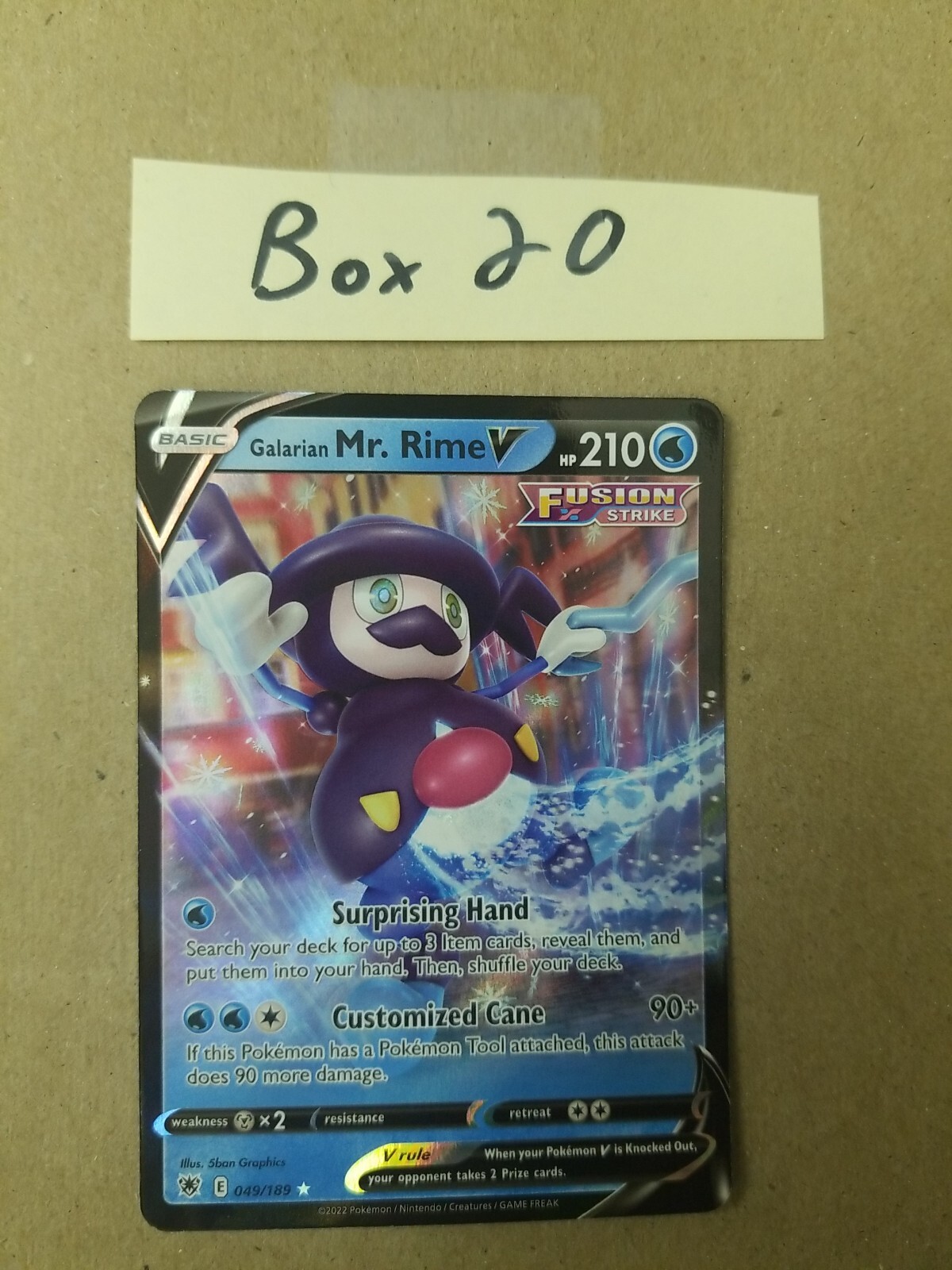 Galarian Mr. Rime V 049/189 Astral Radiance Pokemon TCG Card NM - Mint ...