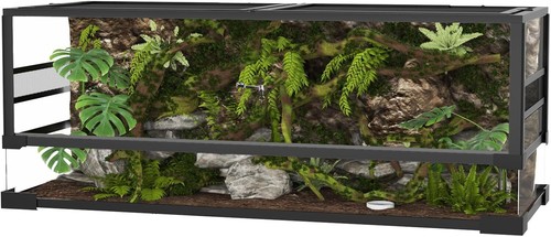 67 Gallon Reptile Glass Tank Terrarium 2in1 Tempered Glass 48" x 18" x ...