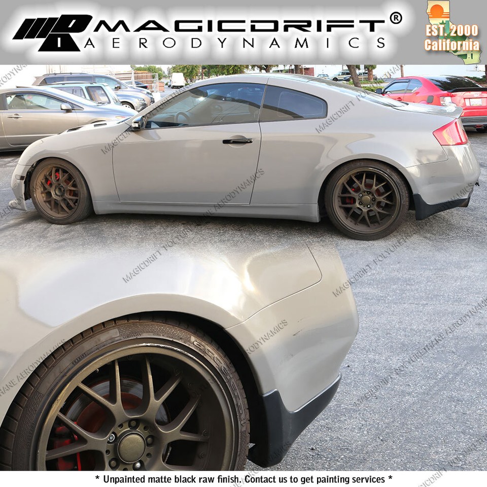 For 03-07 Infiniti G35 Coupe Rear Bumper Lip Aprons Corner Splash Mud ...