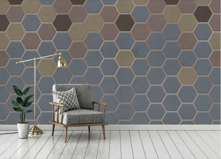 3D Hexagon Tile Wallpaper Wall Mural Removable Self-adhesive Sticker ...
