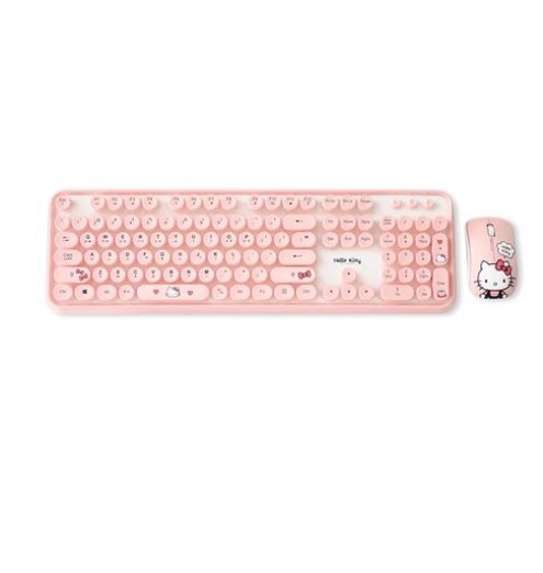 [Hello Kitty] Hello Kitty No Noise Wireless Keyboard Mouse Set | eBay