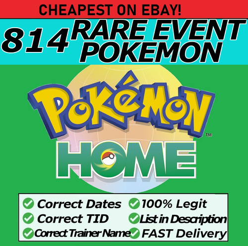 Pokemon Home 814 Rare Event Pokémon List In Description! Correct Dates ...