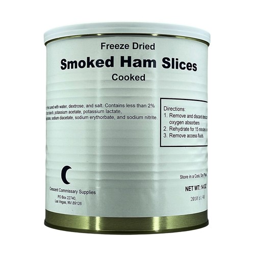 Freeze Dried Smoked Ham Slices | Emergency Food Supply Cans | Survival ...
