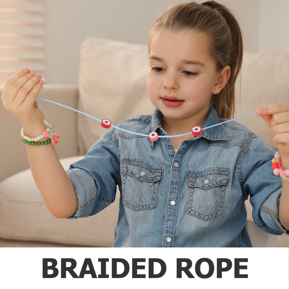 200 Pcs Transparent Braided Rope Diy Bracelet String Glitter Beading ...