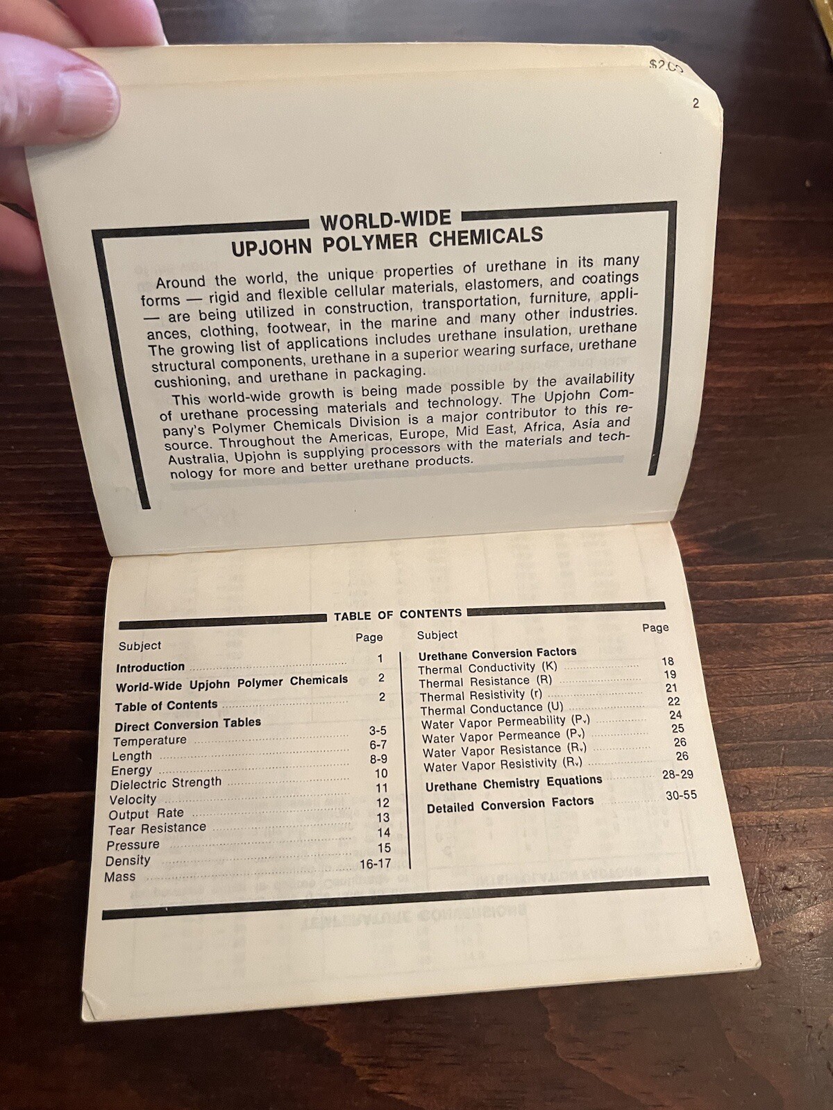 Vintage Upjohn Metric Inch English Chart Conversions USA Paperback ...